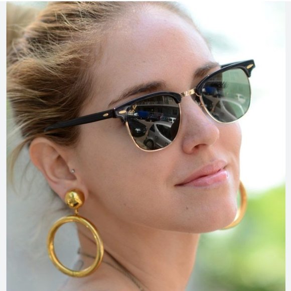 Ray-Ban | Accessories | Nwot Rayban Clubmaster Gold Black | Poshmark